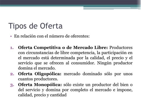 Ejemplos De Oferta