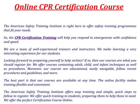 Ppt Online Cpr Certification Course Powerpoint Presentation Free
