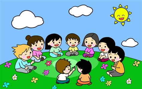 小さな子供たちが遊んでいるイラスト フリー素材のいらすとむら