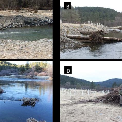 Examples Of Lw Structures A V Weir B Log Weir C Log Deflector Download Scientific