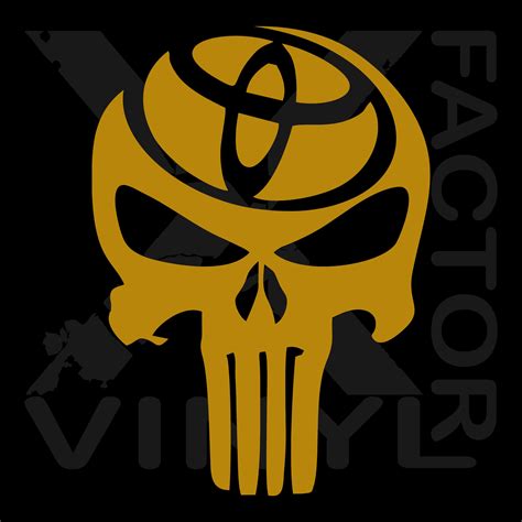 Toyota Punisher Skull Tundra Tacoma Trd Dicut Vinyl Decal Fj 3 Etsy