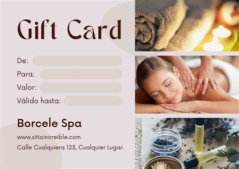 Plantilla De Certificado De Regalo De Spa Plantillas Gratuitas De