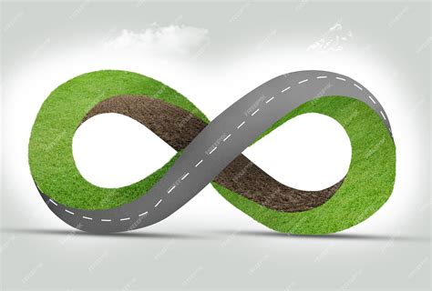 Premium Photo Bending Road With Grass Infinity