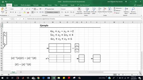 Cómo resolver un sistema de ecuaciones lineales en Excel YouTube