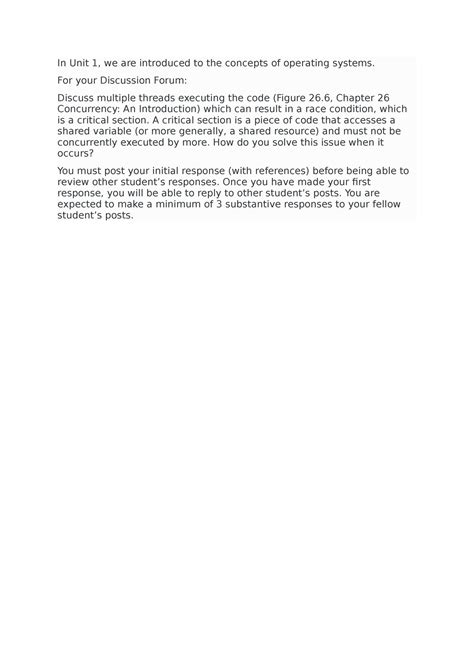 Cs 3307 Unit 1 Discussion 16 In Unit 1 We Are Introduced To The