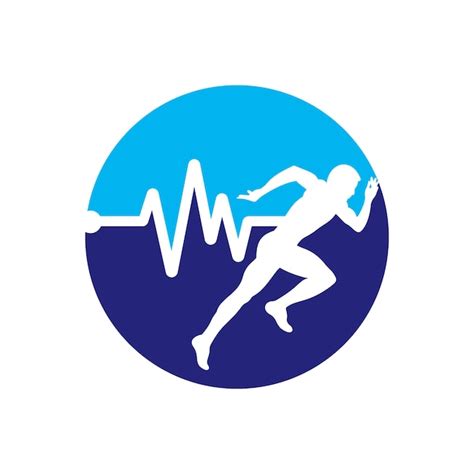 Premium Vector Pulse Marathon Logo Design Icon Vector Body Health Care Logo Design