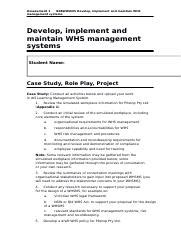 BSBWHS605 Assessment 1 12Nov18 1 DOCX Assessment 1 BSBWHS605 Develop