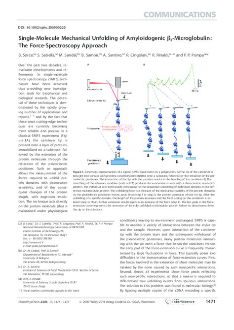 Pdf Single Molecule Force Spectroscopy Of Modular Proteins In The