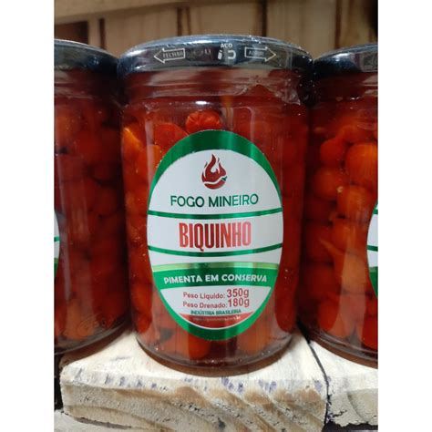 Pimenta Biquinho Em Conserva Fogo Mineiro 350 Gramas Shopee Brasil