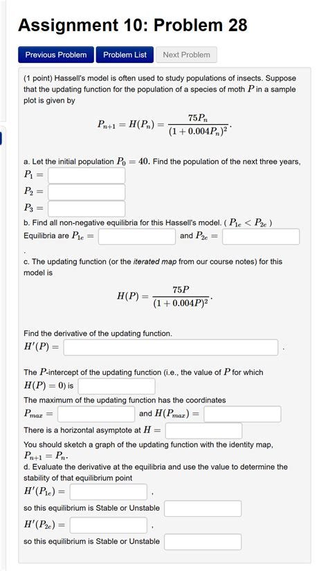 Solved Assignment 10 Problem 28 Previous Problem Problem