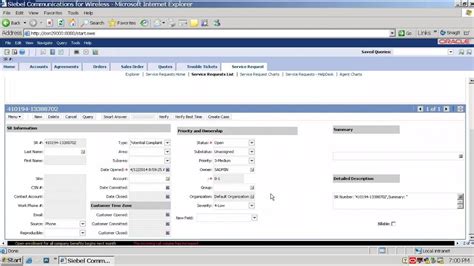 Siebel Crm Project 1 Part 1 Service Requests Complaint