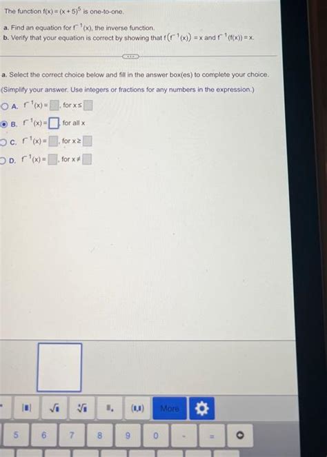 Solved The Function F X X Is One To One A Find An Chegg Com