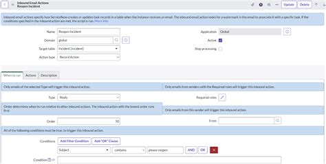 Inbound Action In Servicenow
