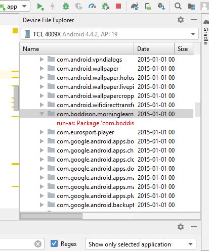 Android Studio File Explorer