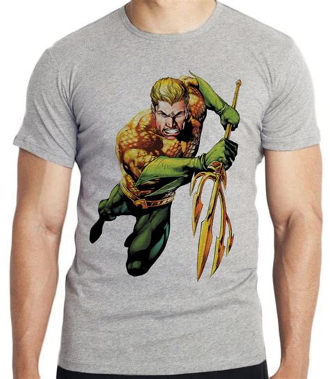 Camiseta Blusa Aquaman Super Herói Liga Justiça Elo7