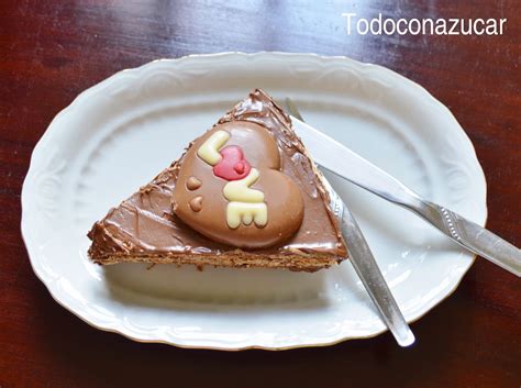 TARTA DE CHOCOLATE NUTELA Y OBLEAS Todo con azúcar
