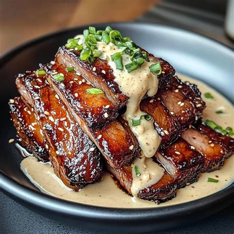 Crispy Char Siu Beef Belly With Creamy Sauce Cooking With Lola