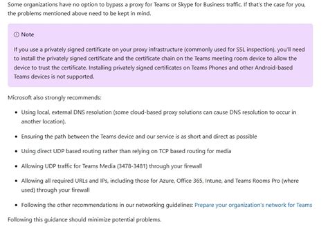 Need Assistance To By Pass Microsoft Team From Proxy Server Microsoft Qanda