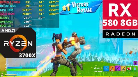Fortnite 240 Fps Capped Rx 580 8gb Ryzen 7 3700x Low Settings