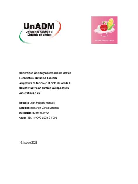 Ncv2 U2 Atr Isgm Pdf Alimentos Nutrición