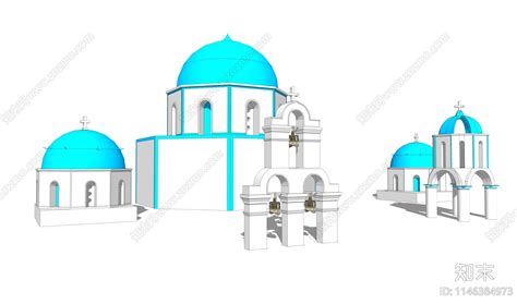 地中海风格建筑su模型下载【id1146384973】知末su模型网