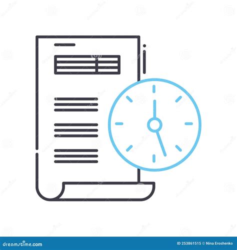 Project Execution Line Icon Outline Symbol Vector Illustration Concept Sign Stock Vector