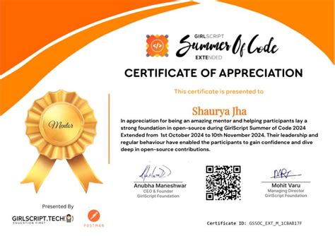 Shaurya Jha On Linkedin Gssoc Opensource Mentorship Girlscript