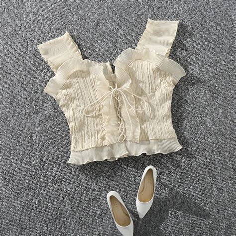 Free Shippping Female Sexy Bandage Sleeveless Hollow Out Crop Top