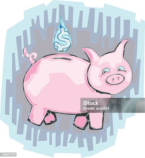 돼지 저금통 물 방울 귀여운에 대한 스톡 벡터 아트 및 기타 이미지 귀여운 금융 돼지 저금통 Istock
