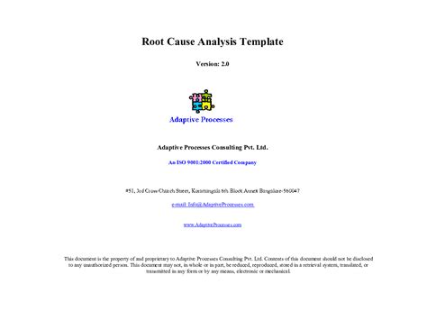 Excel Template Root Cause Analysis Excel Template Xls Flevy