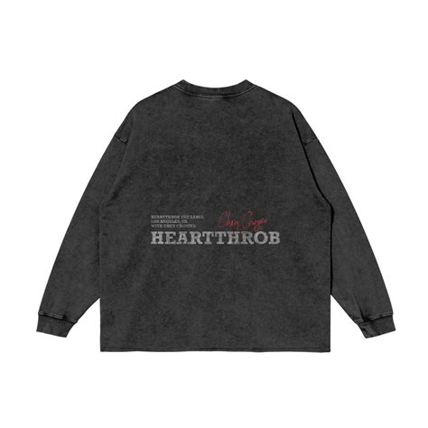 Chey Crieger Silhouette Long Sleeve Tee Washed Black Heartthrob The Label