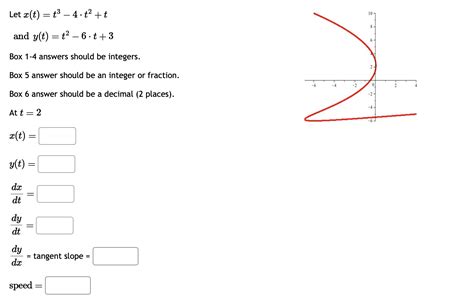 Solved Let X T T34t2 T And Y T T26t 3 Box 1 4 Answers Chegg