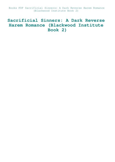 Ppt Books Pdf Sacrificial Sinners A Dark Reverse Harem Romance