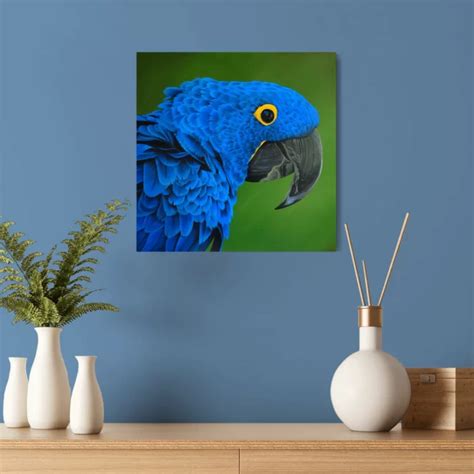 Tableau Oiseau Tropical Ara Hyacinthe Ambiance Sauvage