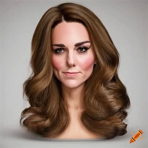 Kate Middleton Styling Head With Long Hair On A Table
