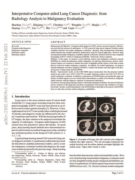 Interpretative Computer Aided Lung Cancer Diagnosis From Radiology Analysis To Malignancy