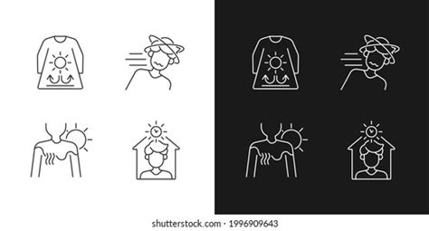 Sunstroke Risk During Summer Linear Icons Stock Vector Royalty Free 1996909643 Shutterstock