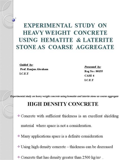 Athira Suresh Hematite Concrete Pdf Construction Aggregate Concrete