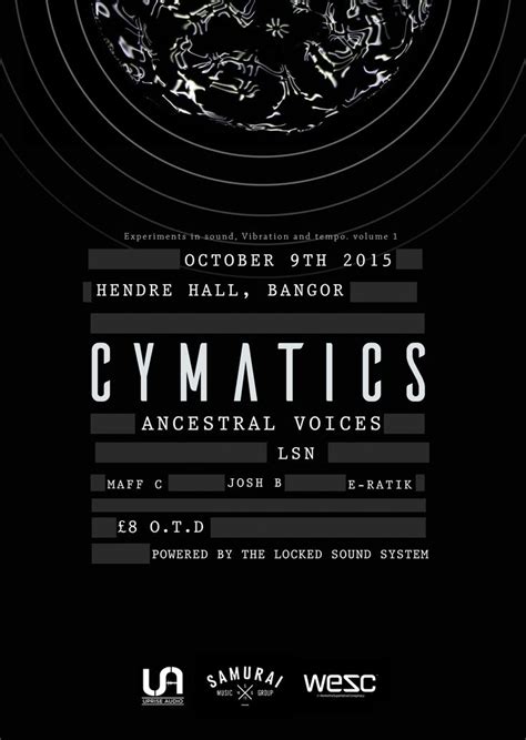 Poster For The First Cymatics Event Back In October 2015 With Lsn