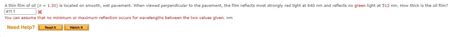 Solved You can assume that no minimum or maximum reflection | Chegg.com