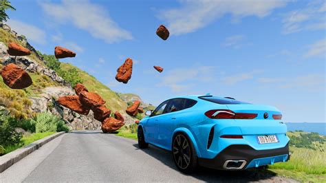 Cars Vs Rockslide BeamNG Drive YouTube
