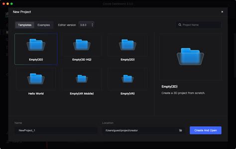 Cocos Creator 38 手册 使用 Dashboard