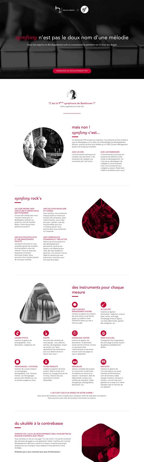 Symfony Framework One Page Website Award