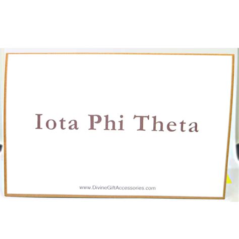Iota Phi Theta Note Cards With Envelopes 10 Count Divine T