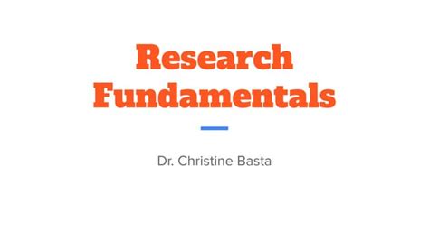 research fundamentals lecture2 pdf
