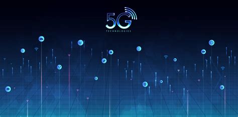 5g Technology With Computer Network Connection Line Between Building Connectivity And Global