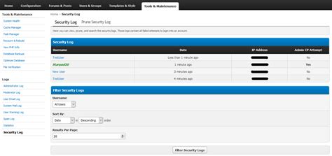 Extend MyBB Security Log