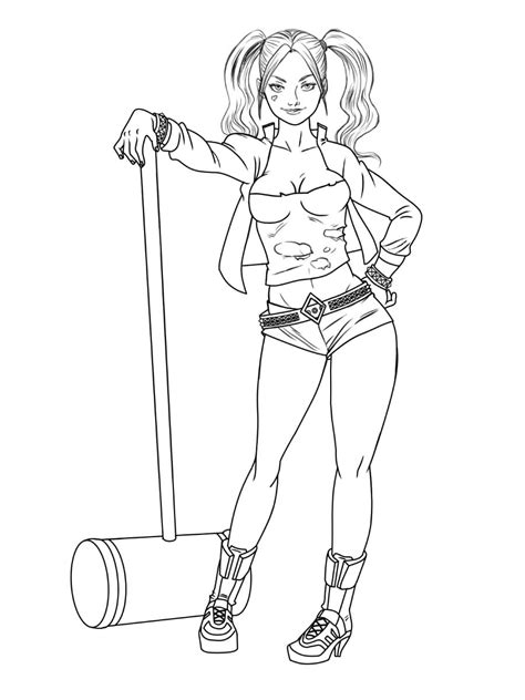 Harley Quinn Para Colorear