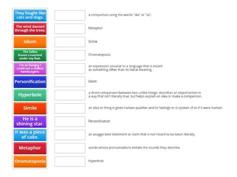 Figurative Language Match Up