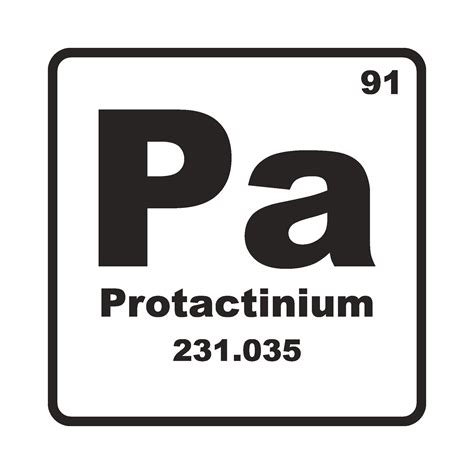 Protactinium Element Icon 26345724 Vector Art At Vecteezy